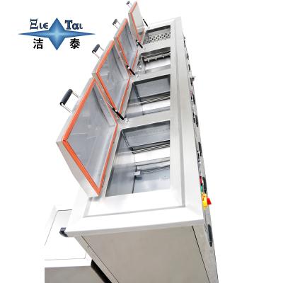 China 4 Tank Ultrasonic Cleaner 60-100kHz with High Pressure Spray Rinsing for Precision Parts for sale