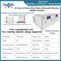 China Heavy-Duty 45L Dual-Tank Ultrasonic Cleaning Equipment with 28KHZ/40KHZ Frequency and Constant Temperature Drying for sale