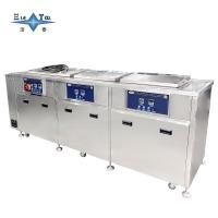 China Triple Tank Ultrasonic Cleaning Machine with Circulating Filtration, Spray Rinsing & Hot Air Drying for Industrial Metal Parts for sale