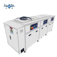 China Triple Tank Ultrasonic Cleaning Machine with Circulating Filtration, Spray Rinsing & Hot Air Drying for Industrial Metal Parts for sale