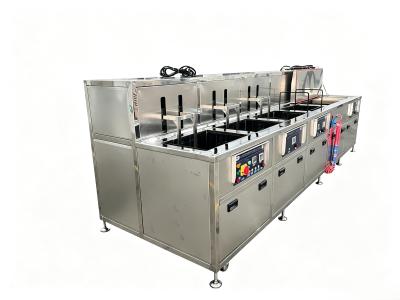 China Six-Tank Ultrasonic Cleaning Machine, 28kHz/40kHz Dual Frequency, for Laboratory Precision Instrument Cleaning for sale
