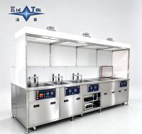 China 30kW Manual Multi-Tank Ultrasonic Cleaner, Customizable for Electronic Components Cleaning for sale