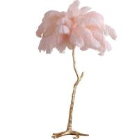 China Modern Decorative LED Height 120cm Ostrich Feather Lamp for sale