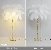 China Living Room Novelty Resin Stand 80w Ostrich Feather Lamp for sale