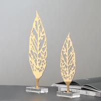 China Home Stainless Steel Gold Leaf Sculpture Arts And Crafts for sale