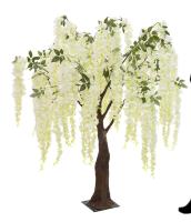 China 150cm Height Artificial Wisteria Tree UV Stabilized Fiberglass Plastic for sale