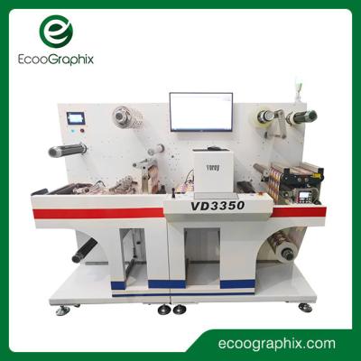 China High Speed High Productivity VD3350 Digital Label Die Cutter With Slitting And Rewinding for sale