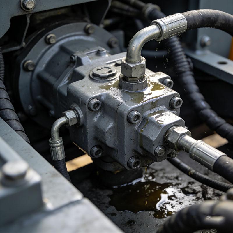 excavator hydraulic pump working
