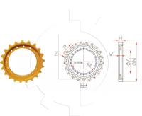 China Undercarriage Spare Parts R150 Drive Sprocket Excavator Chain Sprocket for sale