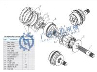 China KAWASAKL MX50 MX80 MX150 MX173 Hydraulic Part MX200 MX250 MX300 MX450 MX500 MX530 MX750 Excavator Swing Motor Repair Kit for sale