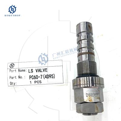 China 708-1W-04712 4D95 Engine Parts PC60-7 PC70-7 BR100-1S LS Relief Valve For KOMATSU Excavator Spare Parts for sale