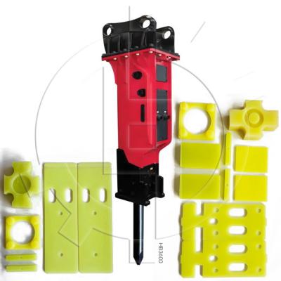 China polyurethane Hydraulic Breaker Parts Damper Upper Cushion Elastic Pad Side Plate Shock Absorber For HB3600 HB4000 HB4200 for sale
