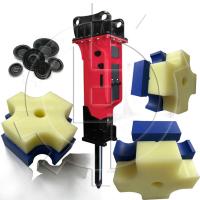 China polyurethane Hydraulic Breaker Parts Damper Upper Cushion Elastic Pad Side Plate Shock Absorber For HB3600 HB4000 HB4200 for sale