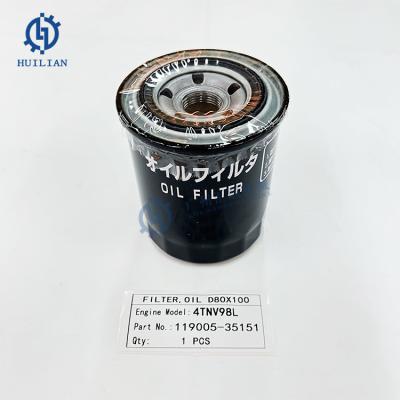 China Excavator Diesel Engine Parts 129005-35151 Yanmar 4TNV98L Filter Oil for sale
