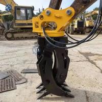 China Hydraulic Rotating Gripper Wooden Log Grab Stone Grapple For EX200-5 EX300-5 EX330-5 EX330LC-5 EX370-5 Excavator for sale
