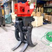 China PC120 PC130 PC150 PC160 PC180 Hydraulic Rotary Steel Grapple For 12 13 15 16 18 Tons Excavator for sale