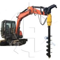 China EC120 EC130 EC140  EC210 EC240 EC290 Excavator Attachments Hydraulic Earth Auger Drill With 10-30tons Machine for sale