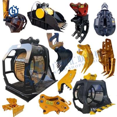 China Mini Excavator 10t 20t 30t EC EC240B EC240C EC250D EC290 EC290B EC300D EC350D Excavator Attachment Screening Bucket for sale