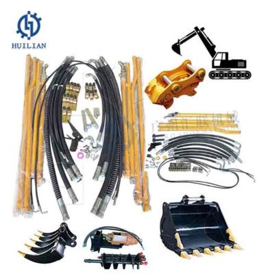 China R210 R220 HX210S/HX220S Excavator Hydraulic Piping Kit Breaker Hoses Hammer Piping Line Kit Pipeline for sale