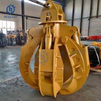 China 30ton 36ton 40ton Construction Machinery Forest Equipment Orange Peel Log Grapple Wood Rotating Excavator Grapple for sale