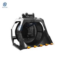 China Hitachi 210 ZX210H ZX210-3 ZX210-5 ZX200-3 Topsoil Rotating Screening Bucket For Zaxis Excavator Screen Riddle Shaker for sale