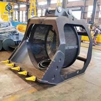 China Hitachi 210 ZX210H ZX210-3 ZX210-5 ZX200-3 Topsoil Rotating Screening Bucket For Zaxis Excavator Screen Riddle Shaker for sale