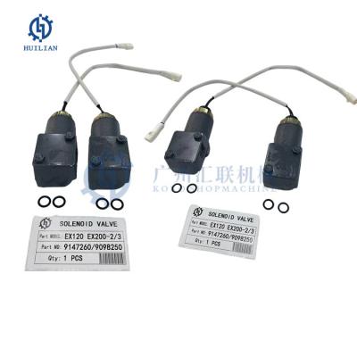 China EX120 EX200-2 EX200-3 Excavator High Speed 24V Solenoid Valve Hydraulic Pump Main Pump Valve for sale