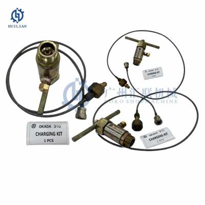 China OKADA 310 Hydraulic Breaker Parts Nitrogen refill valve Gas Charging Maintenance Charger Kit for sale