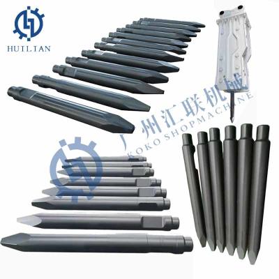 China GNERAL GB200E Chisel Rock Breaker Tool Rod Blunt Type Moil Point Drill Bit for Hydraulic Breaker Parts for sale