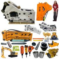 China Jack Hammer Rock Breaker for Furukawa Standard Size Excavator Spare Part Box Open Top Side Hydraulic Hammer Breaker for sale
