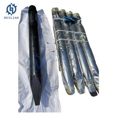 China SOOSAN SU+85 SB85 SU+125 SB125 Moil Point Chisel Hydraulic Breaker Parts Excavator Blunt Wedge Diamond Point Hammer Rock Breaker Chisel for sale