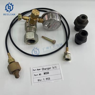 China MSB SAGA High Pressure Hydraulic Hammer Nitrogen Charging Kit Accumulator Gas Valve for Rock Breaker Excavator for sale