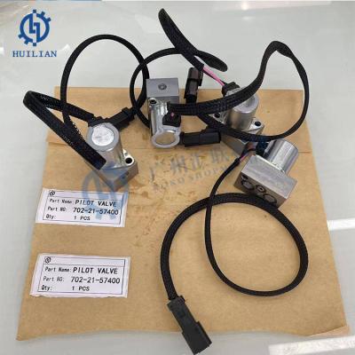 China Komatsu 702-21-57400 7022157400 Pilot Valve PC200-5 PC200-6 PC200-7 PC200-8 PC200LC Excavator Parts Hydraulic Solenoid Valve Coil for sale