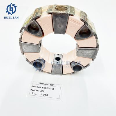 China E320C 50H Flexible Hydraulic Pump Coupling Use for Construction Machinery E320C Excavator Attachments Rubber Coupling for sale