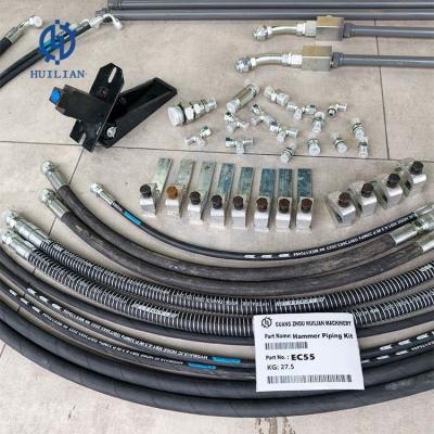 China EC55 EC60D EC75D Welding Pipline Piping Kit For Hydraulic Hammer Excavator Parts for sale
