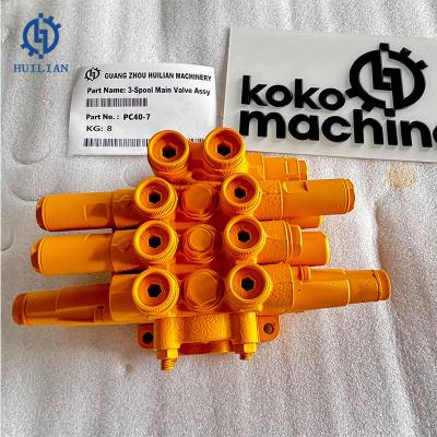 China 3‑Spool Main Control Valve Assembly PC40‑7 Hydraulic Control Valve For Komatsu Excavator PC40‑7 for sale