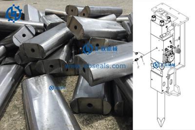 China Furukawa Hydraulic Breaker Spare Parts HB20G HB30G Rod Pin Chisel Retainer Lock for sale