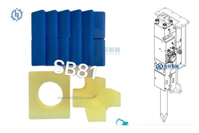 China NBR SB81 Hydraulic Hammer Damper Cushion Yellow Blue Red for sale