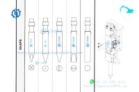 China Komatsu BT415186412 BT415186411 BT415186422 Hydraulic Breaker Rock Hammer Chisel for sale