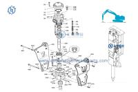 China Hydraulic Breaker Spare Parts For Montabert 130 140 150 Rock Hammer BRP130 BRP140 BRP150 for sale
