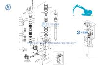 China Hydraulic Breaker Spare Parts For CATEEEEEEE B20 B30 Hammer Excavator Demolition Attachment Part for sale
