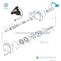 China 708-7S-00313 WA380-5 WA400 WA430 WA450 WA470 Komatsu Loader Radiator Fan Drive Motor for sale