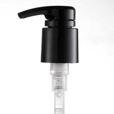 China Black Screw Lock 33/410 Body Lotion Pump With Custom Logo for sale