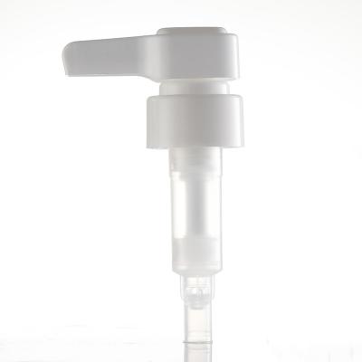 China 33/410 Ribbed Closure Plastic Lotion Pump with Open Close Nozzle 75 for sale
