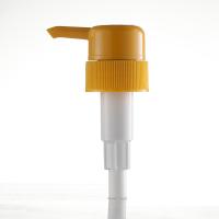 China Acrylic Acid Yellow Lotion Dispenser Pump 4.5g Dosage 2000 Cycles Body Milk for sale