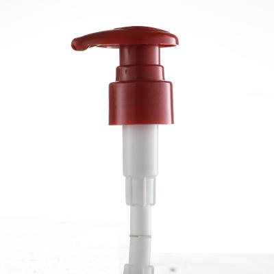 China Custom Red Lotion Pump Head 24mm 2.2ML/T Prevent Liquid Leakage for sale