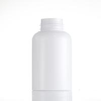 China 500ml 200ml Beige Round Plastic Bottle For Cosmetics for sale