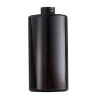 China Dark Brown Large Capacity Round Cosmetic Packaging Bottle 700ml Accepts Customization for sale