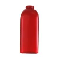 China Recyclable 500ml PET Plastic Shower Gel Pump Bottle Round Shouldered Red for sale