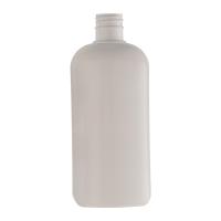 China 400ml PET Milky White Shower Gel Bottle Set Wide Mouth Round Plastic Shampoo Container for sale
